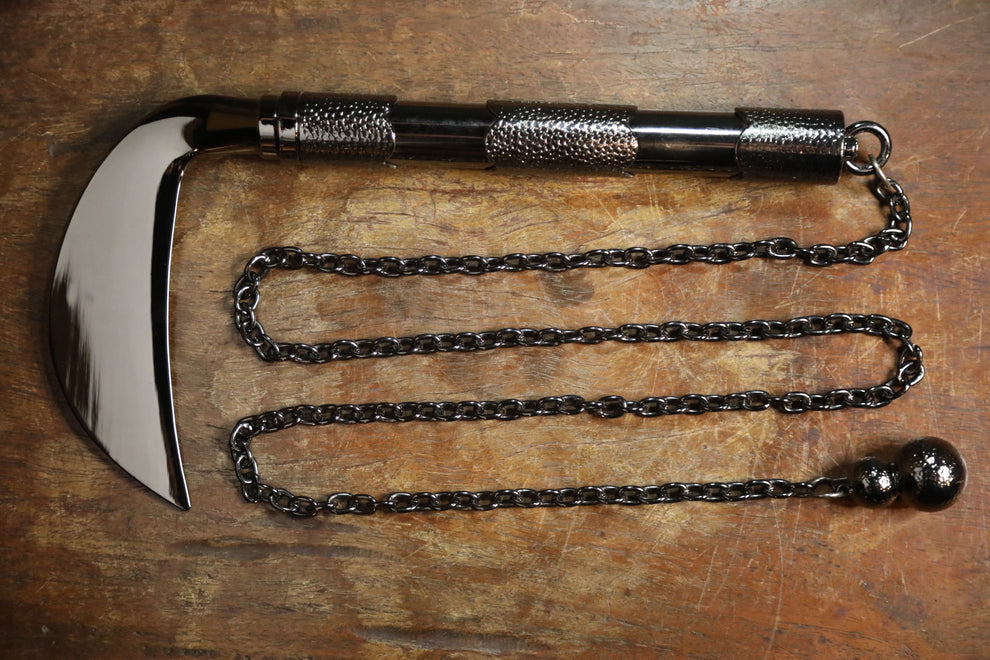 Ninja Sickle with Chain and Weight "KUSARI GAMA" (Imitation) – Ninja ...