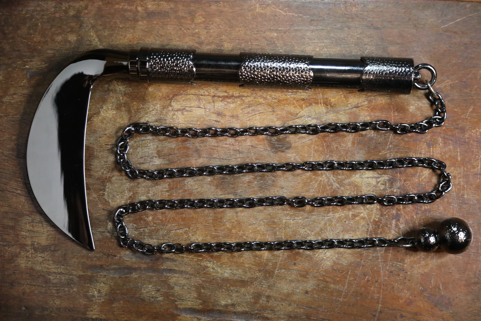 Ninja Sickle with Chain and Weight "KUSARI GAMA" (Imitation) – Ninja ...